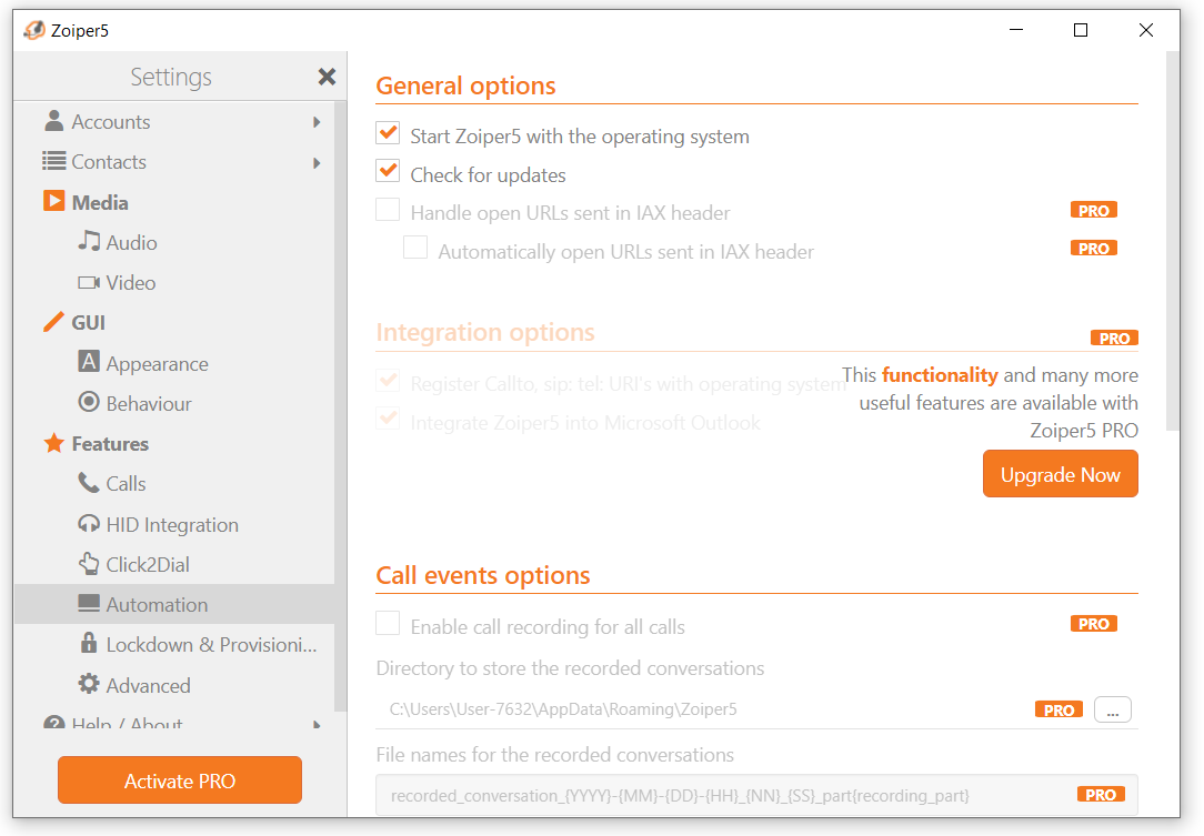 Zoiper on a PC – Megganet IT services